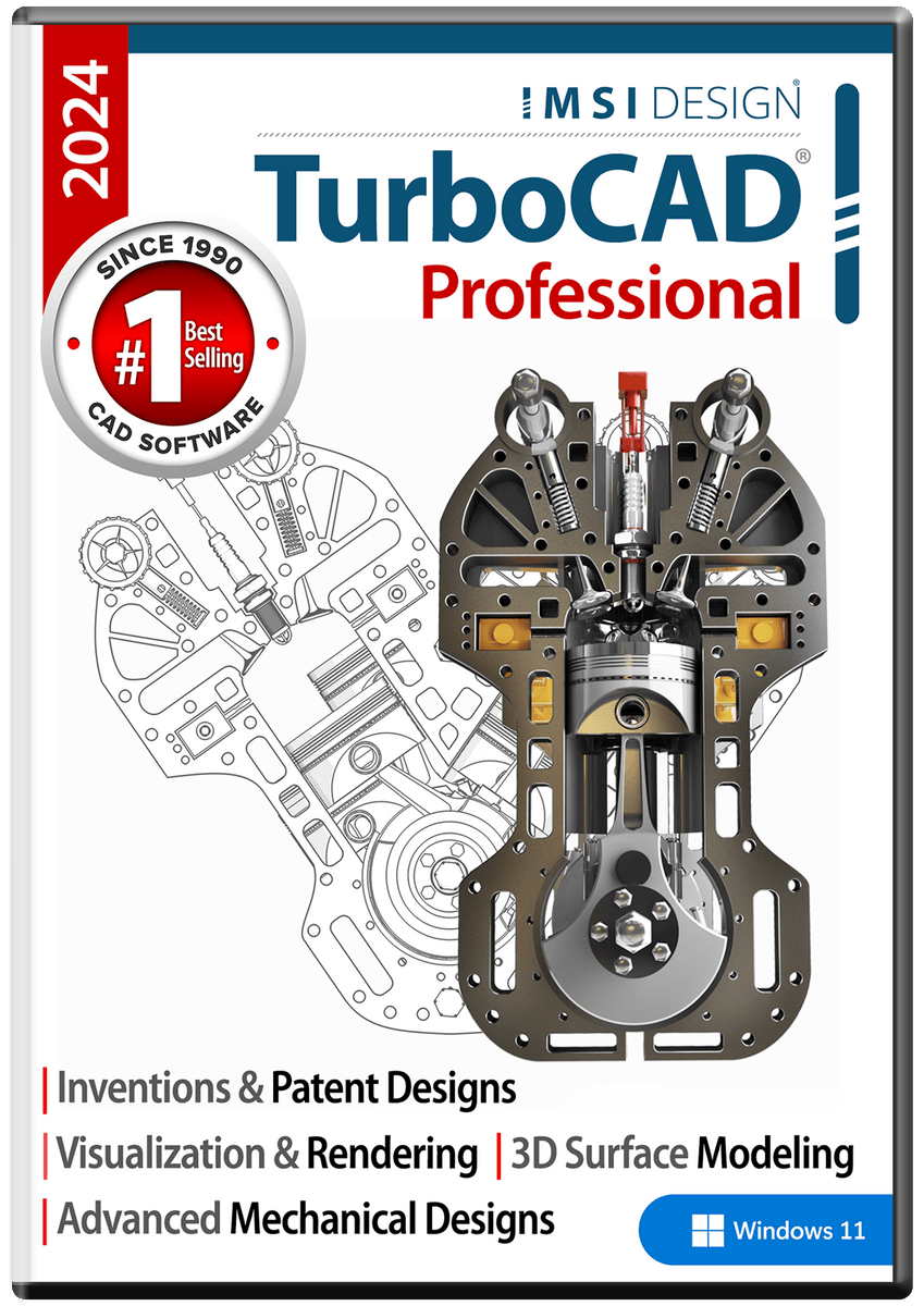TurboCAD Professional 2024 - Instant Download for Windows