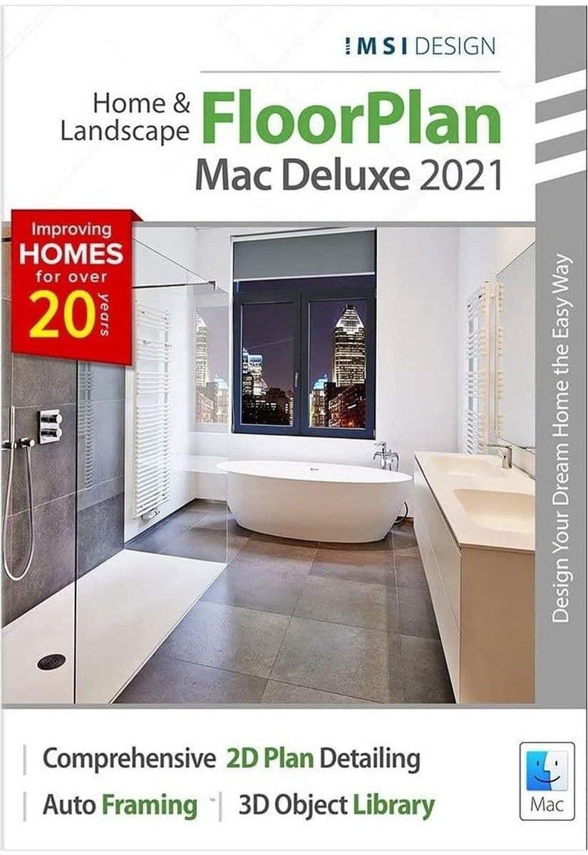 FloorPlan 2021 Home & Landscape Deluxe - Instant Download for Mac